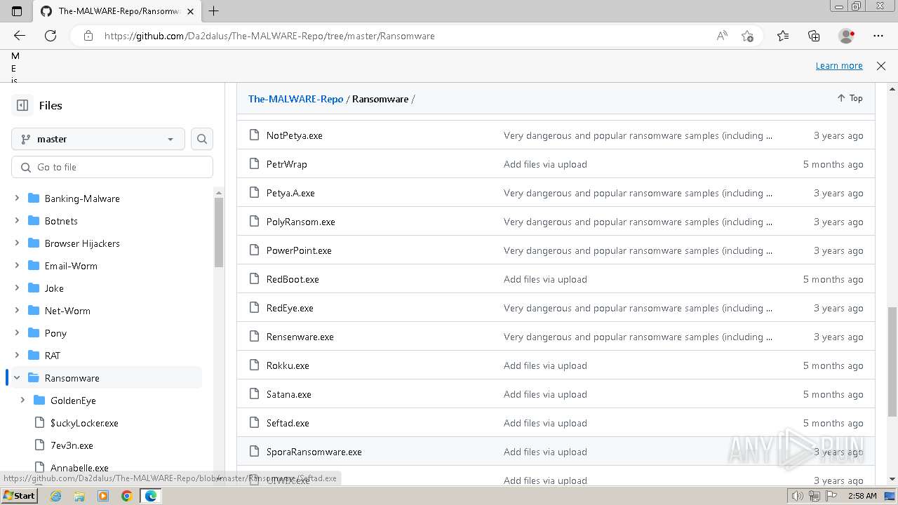 Malware analysis https://github.com/Da2dalus/The-MALWARE-Repo/blob/master/Ransomware/NotPetya ...