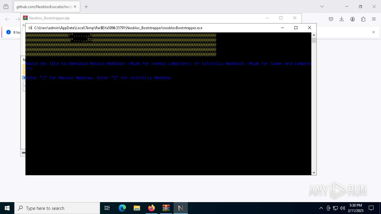 Analysis https://github.com/NeobloxExecutor/neoblox/releases/download ...