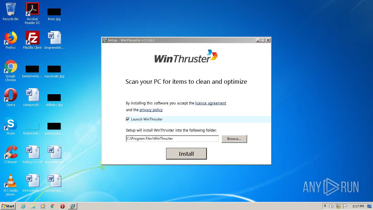Malware analysis Setup_WinThruster_2020.exe No threats detected | ANY.RUN - Malware Sandbox Online
