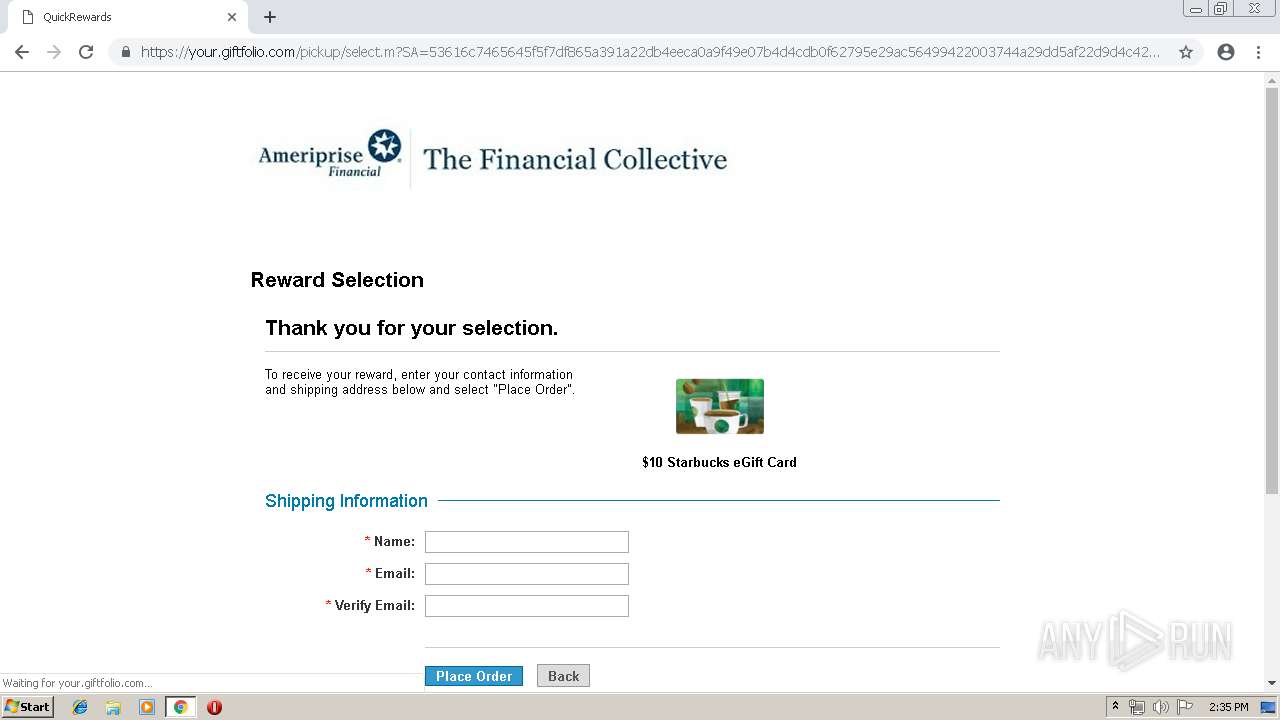 Malware analysis http://your.giftfolio.com/pickup/items.m?pid ...
