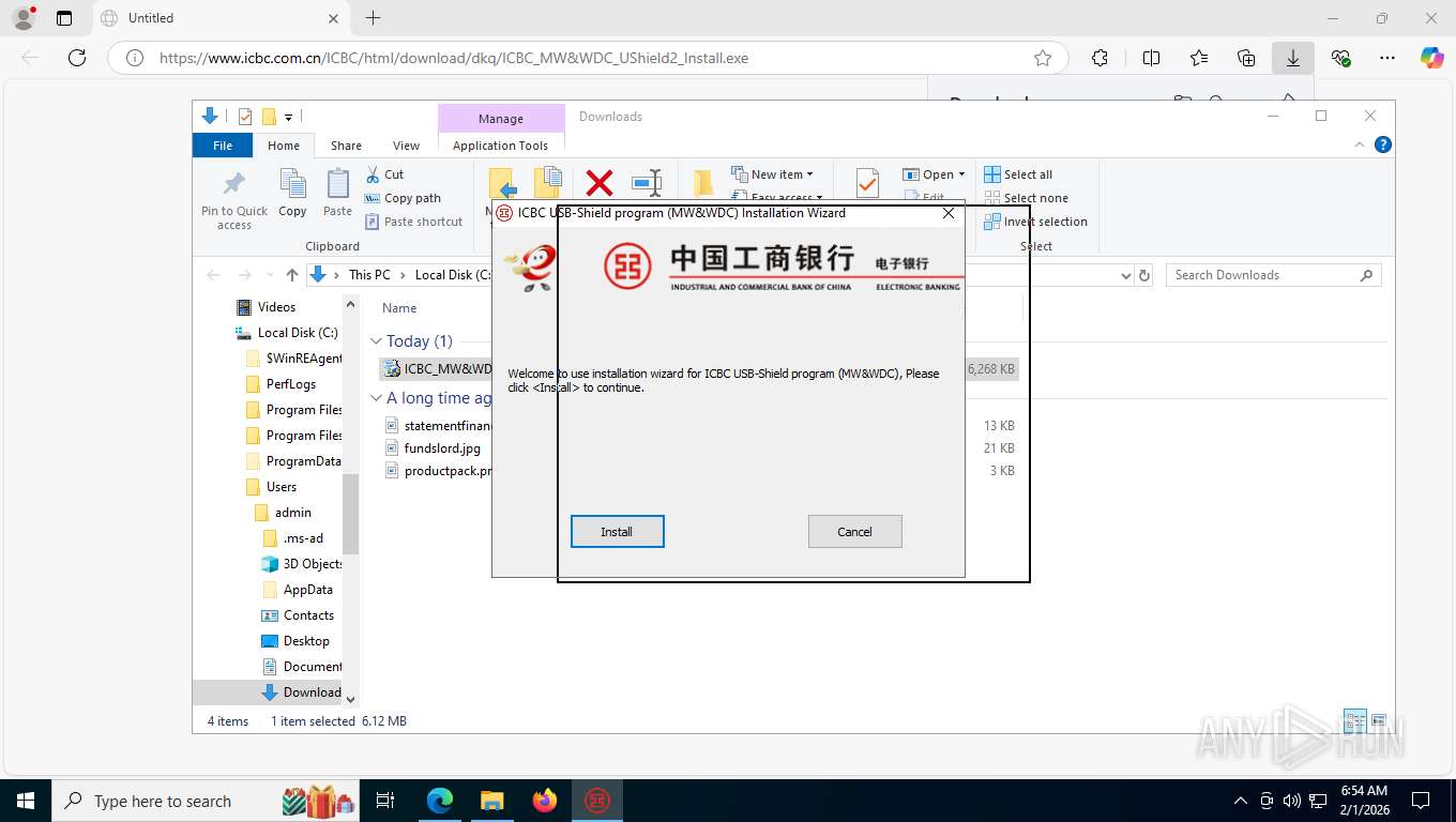 Malware analysis https://www.icbc.com.cn/ICBC/html/download/dkq/ICBC_MW ...