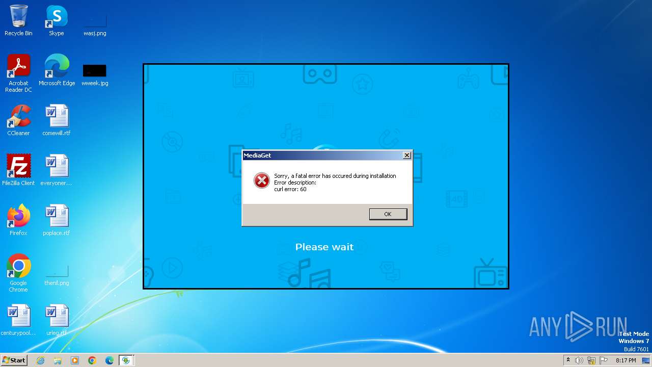 Malware Analysis Mediaget Id4114387ids1s.exe Malicious Activity