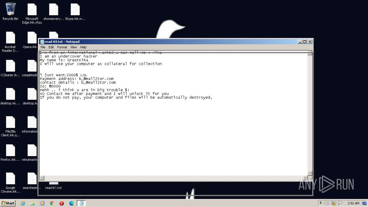 Malware Analysis --------------.exe Malicious Activity