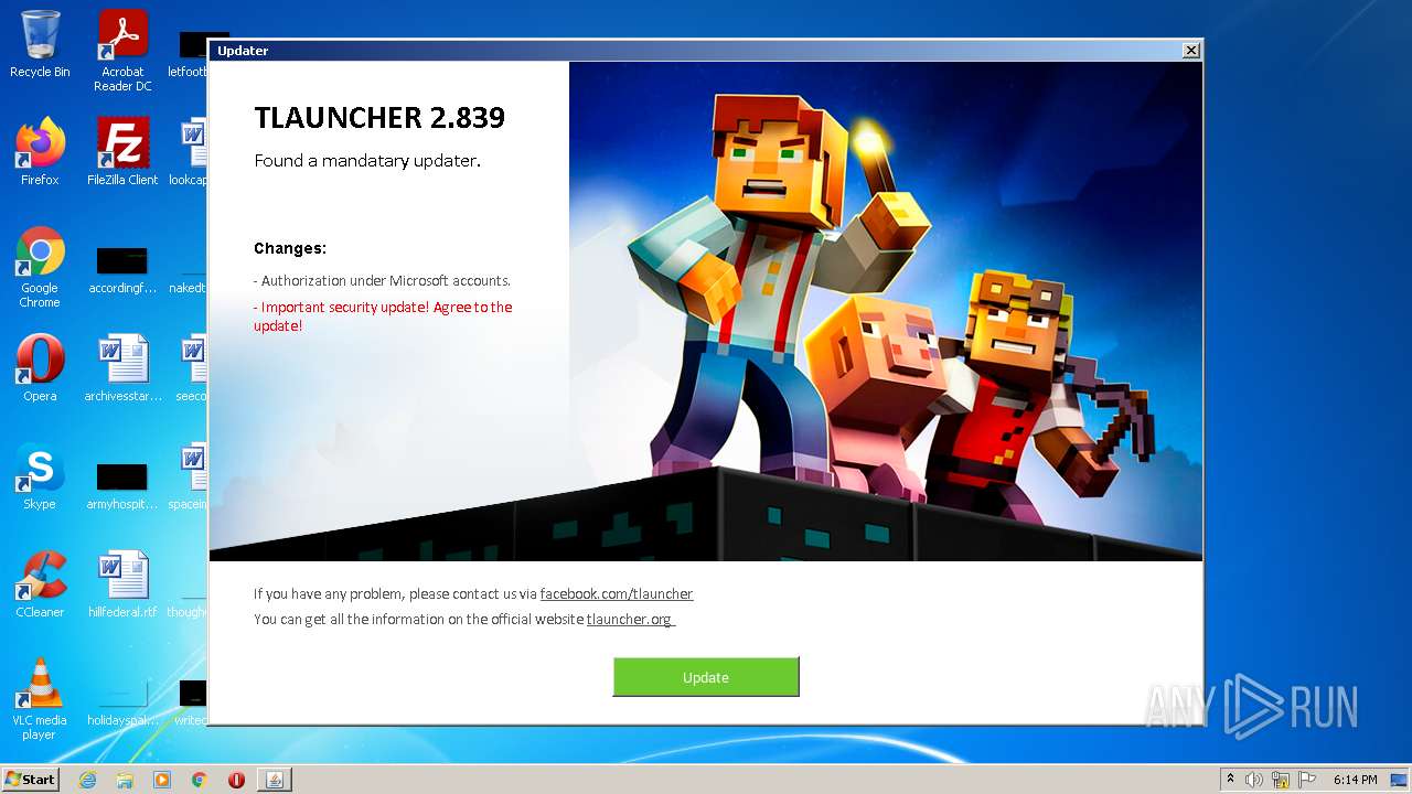 Malware analysis TLauncher.exe Malicious activity | ANY.RUN - Malware ...