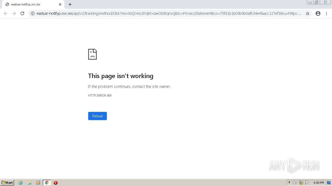 Malware analysis https://eastusr-notifyp.svc.ms/api/v2/tracking/method/Click?mi ...