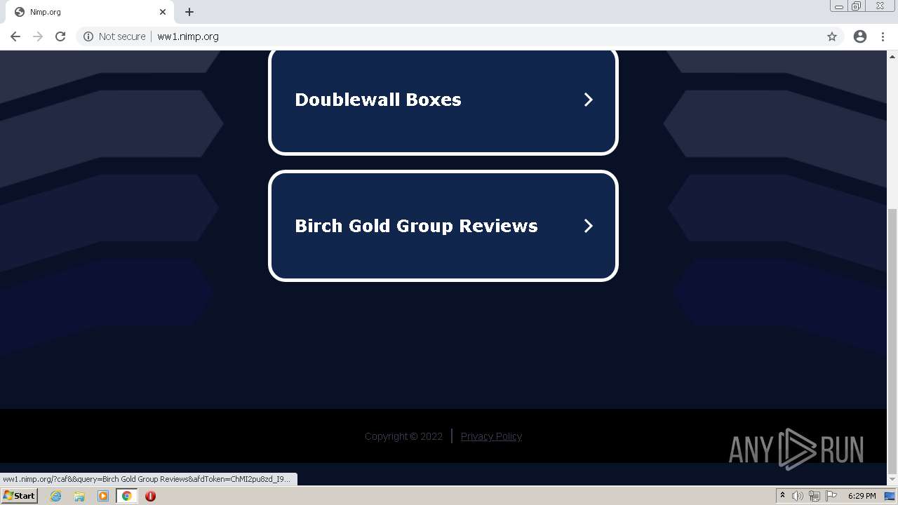 Malware analysis https://www.nimp.org Malicious activity | ANY.RUN - Malware Sandbox Online