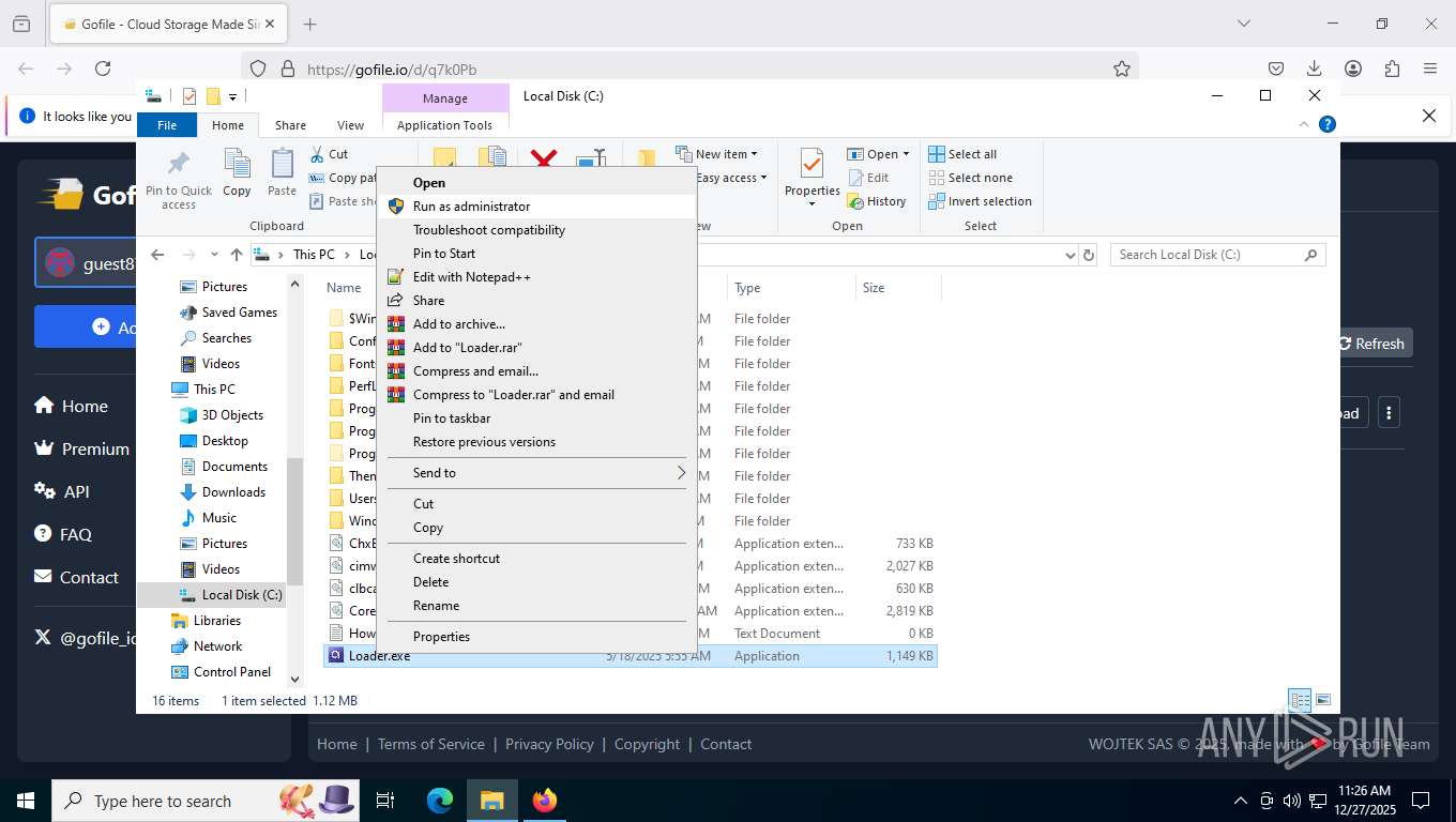 Malware analysis https://gofile.io/d/q7k0Pb Malicious activity | ANY ...