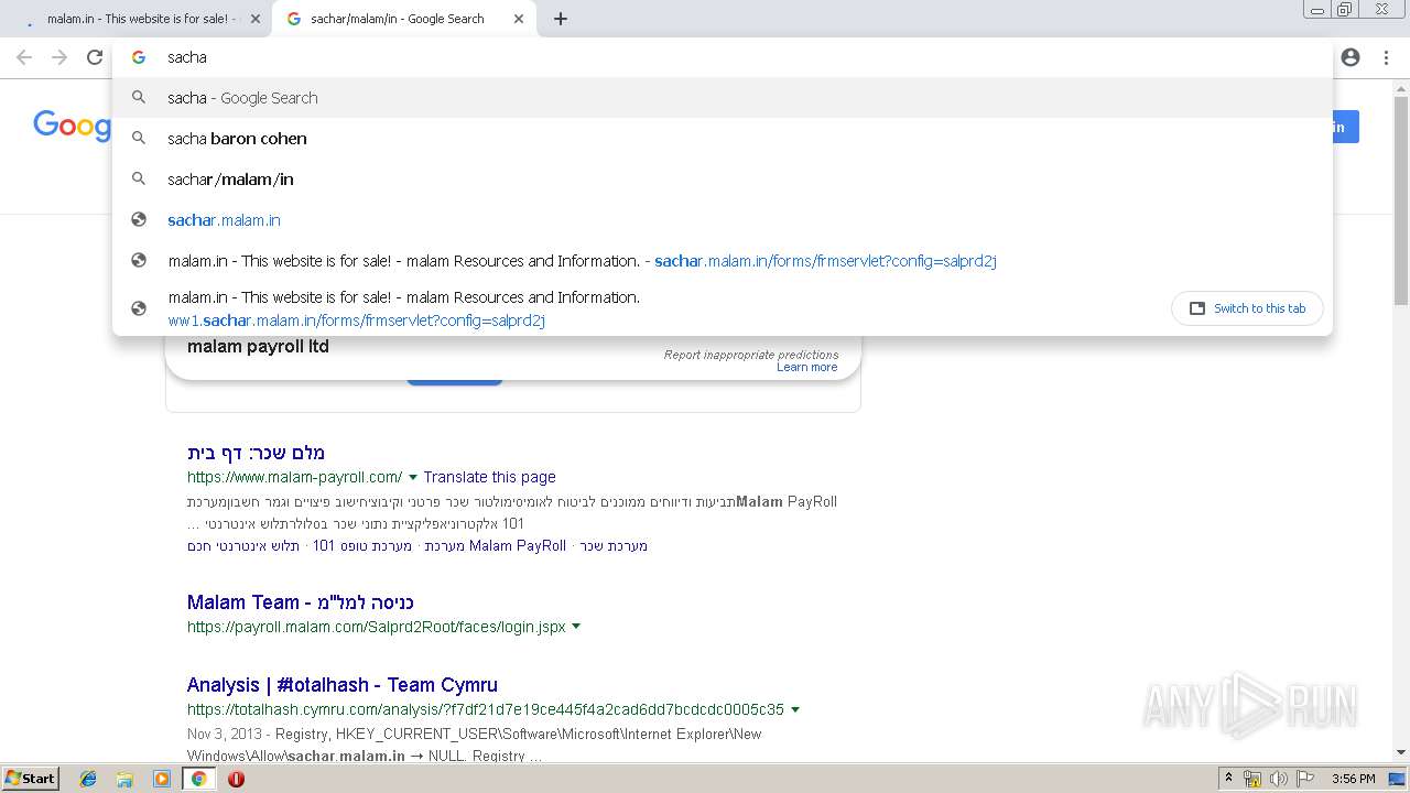 Malware analysis http://sachar.malam.in/forms/frmservlet?config=salprd2j No threats detected ...