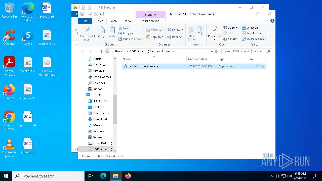 Analysis Factura Honorarios.iso (MD5: 4A96A4382392AD250D1050F6482C92C1 ...
