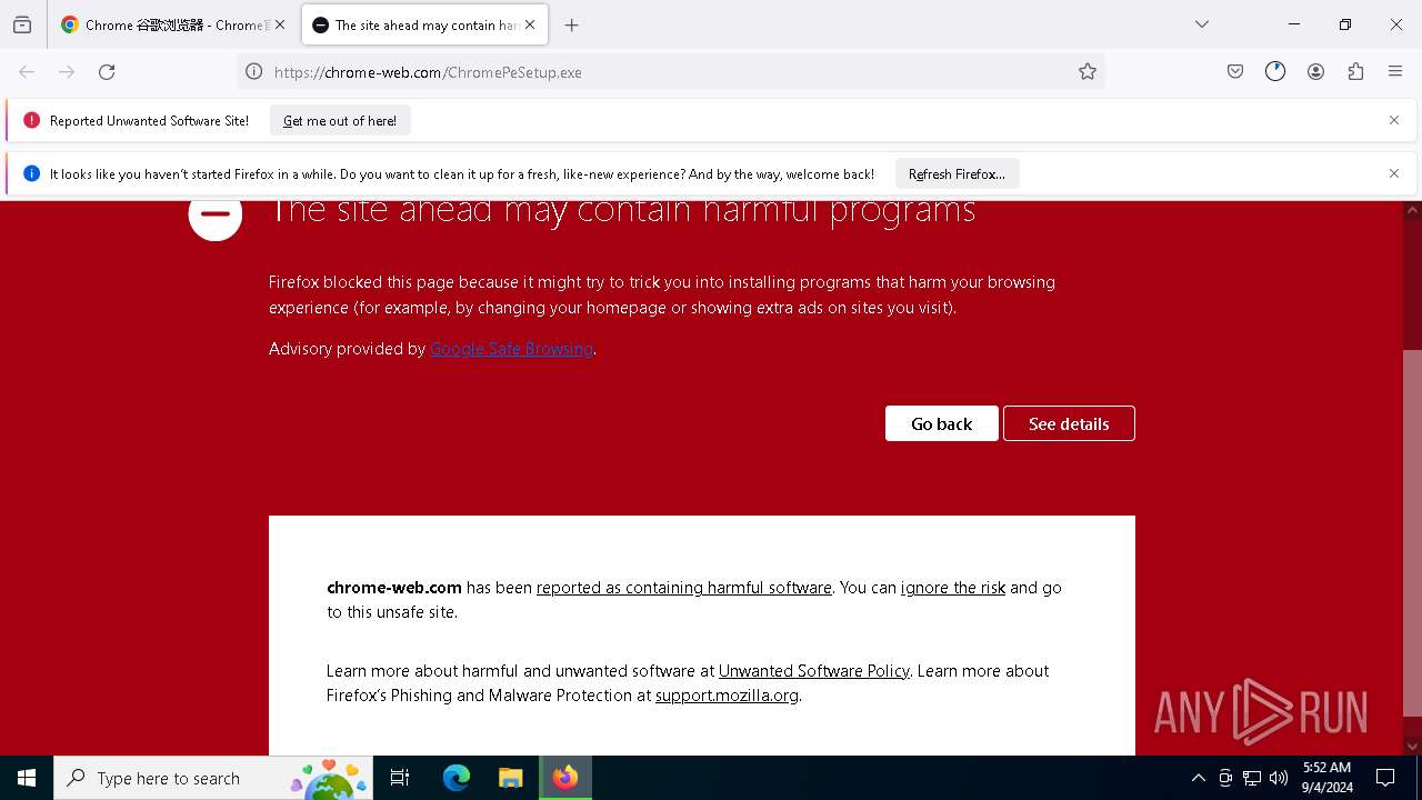 Analysis https://chrome-web.com Malicious activity - Interactive analysis ANY.RUN