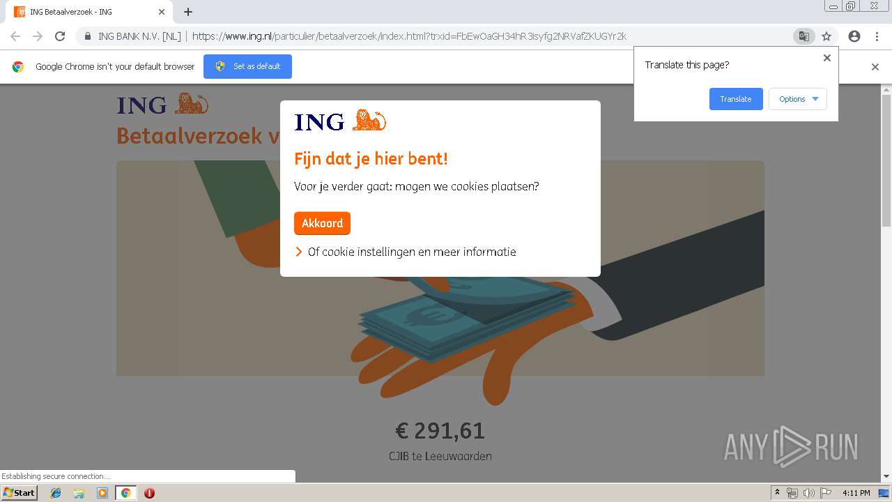 Malware analysis https://www.ing.nl/particulier/betaalverzoek/index ...