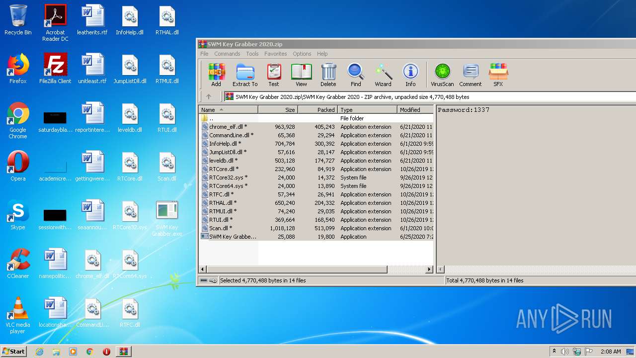 Malware analysis SWM Key Grabber 2020.zip Malicious activity | ANY.RUN ...