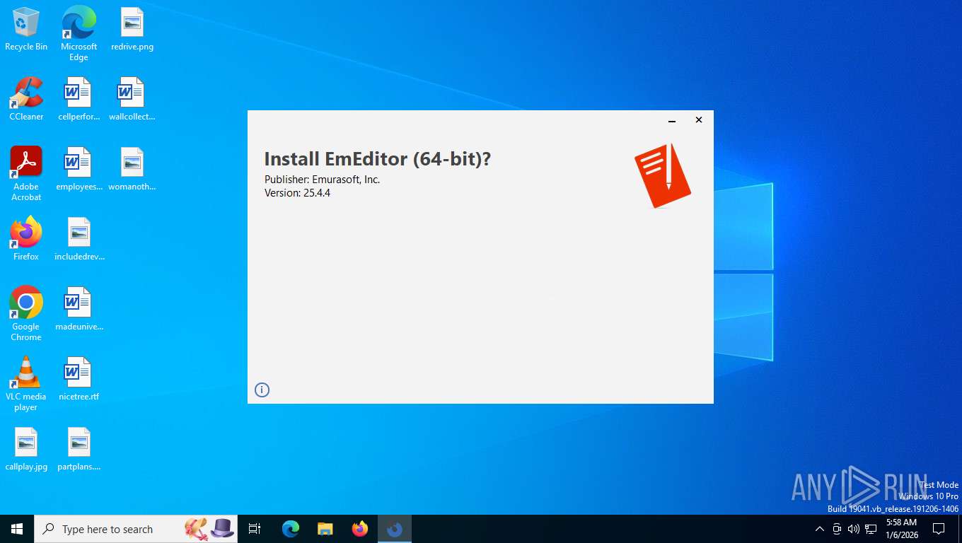 Malware analysis emed64_25.4.4.msi Malicious activity | ANY.RUN ...