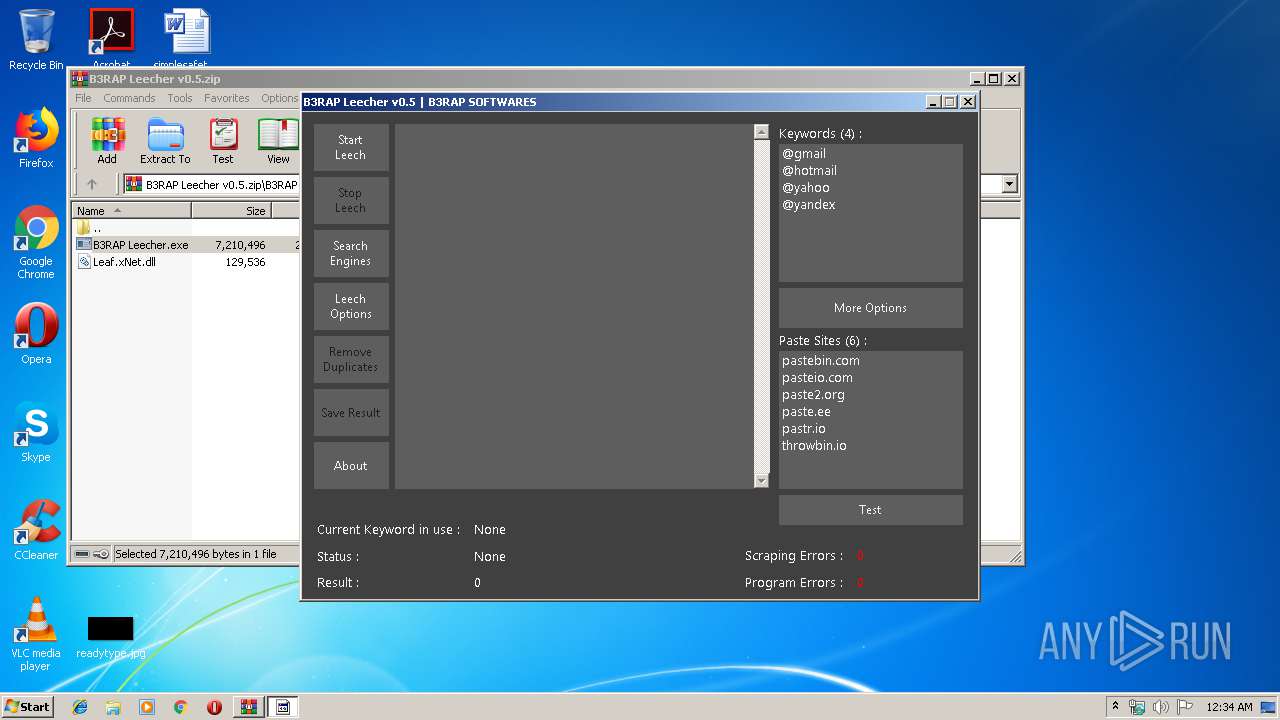 Malware analysis B3RAP Leecher v0.5.zip No threats detected | ANY.RUN ...