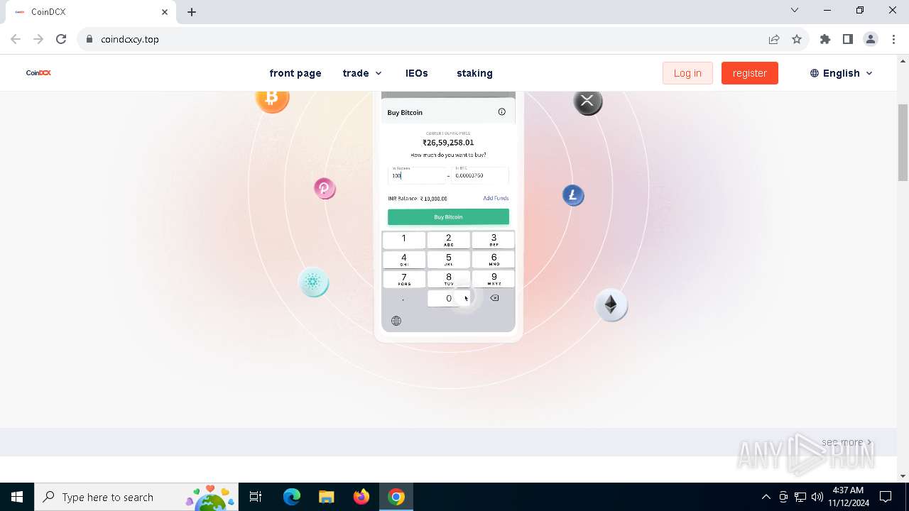 Analysis https://m.coindcxcy.top No threats detected - Interactive analysis ANY.RUN