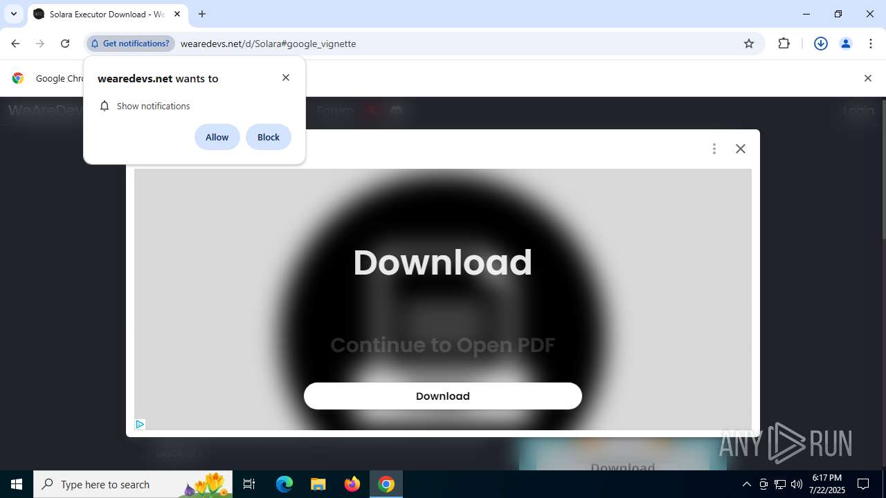 Malware analysis https://wearedevs.net/d/Solara Malicious activity | ANY.RUN - Malware Sandbox ...