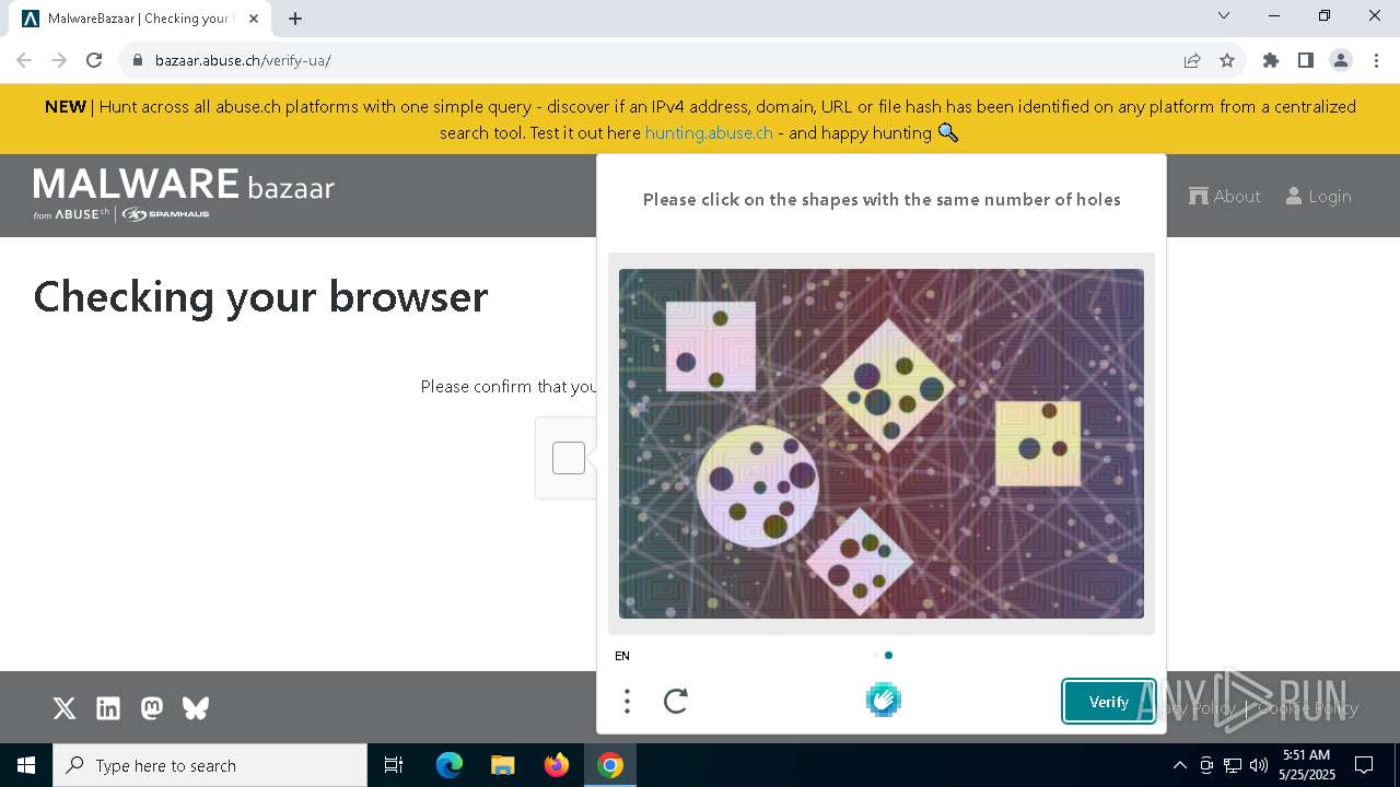 Analysis https://bazaar.abuse.ch/sample ...