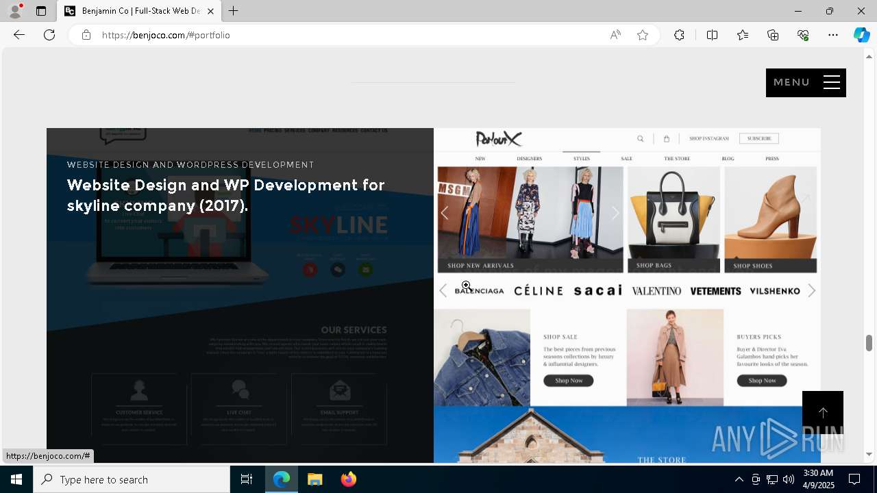 Analysis https://benjoco.com/ No threats detected - Interactive analysis ANY.RUN