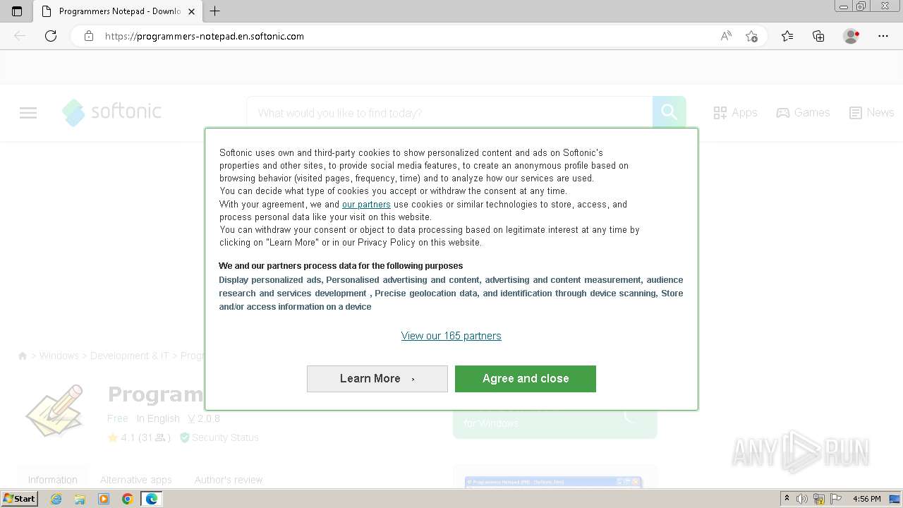 Malware analysis https://programmers-notepad.en.softonic.com/ Malicious activity | ANY.RUN ...