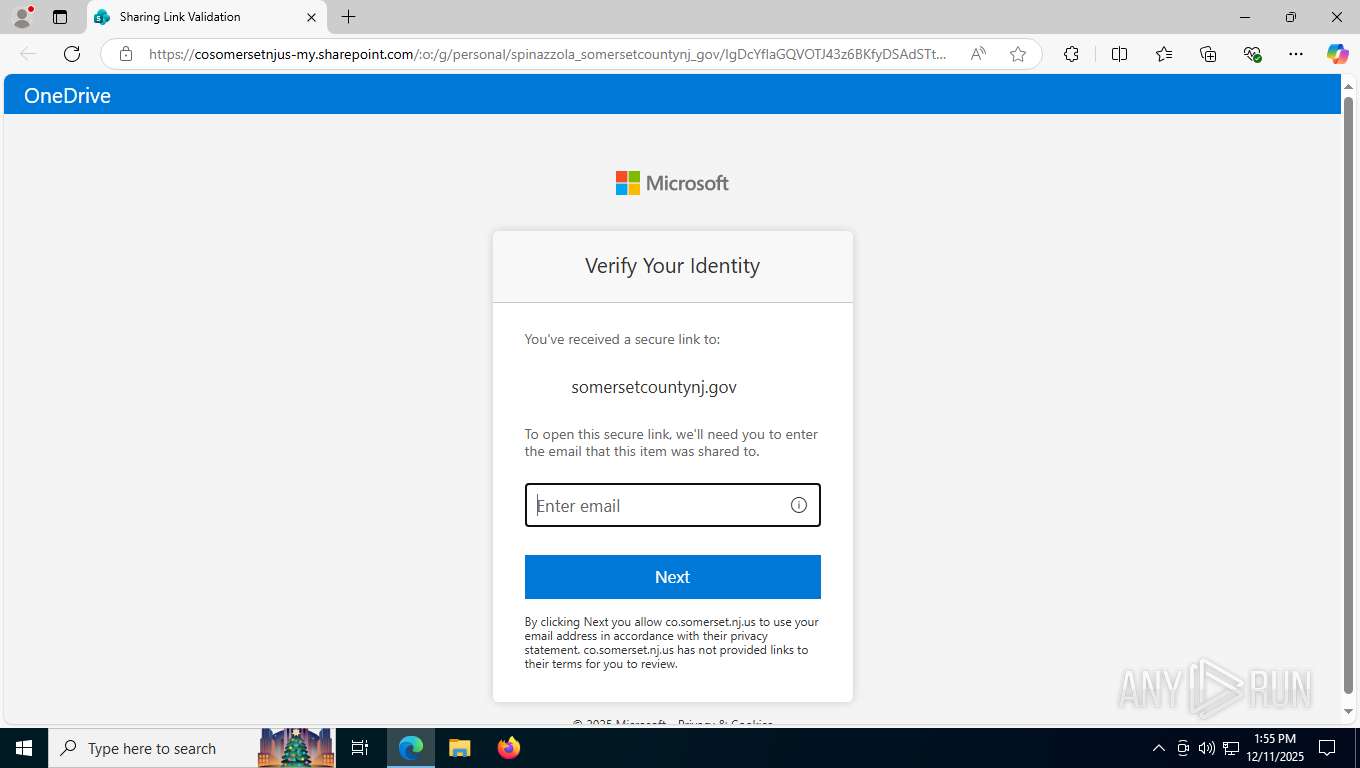 Malware analysis https://cosomersetnjus-my.sharepoint.com/:o:/g ...