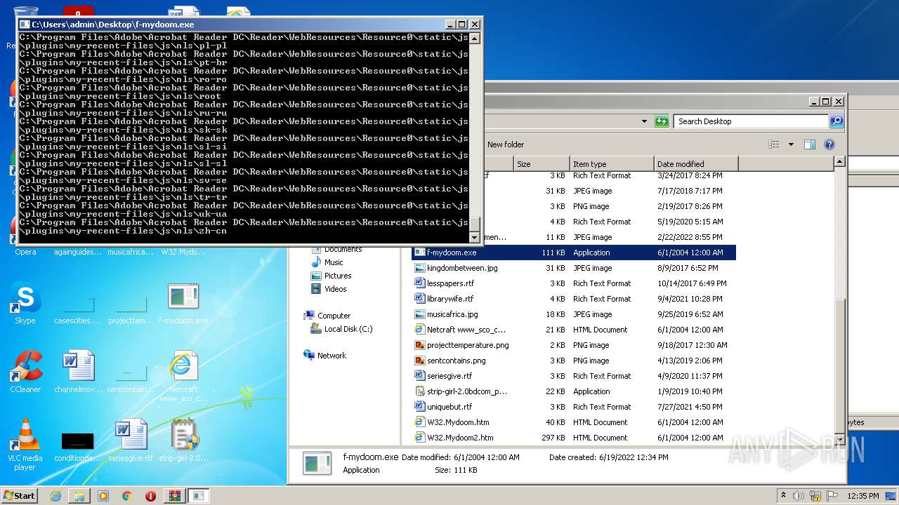 Malware Analysis W32.mydoom.a.zip Malicious Activity