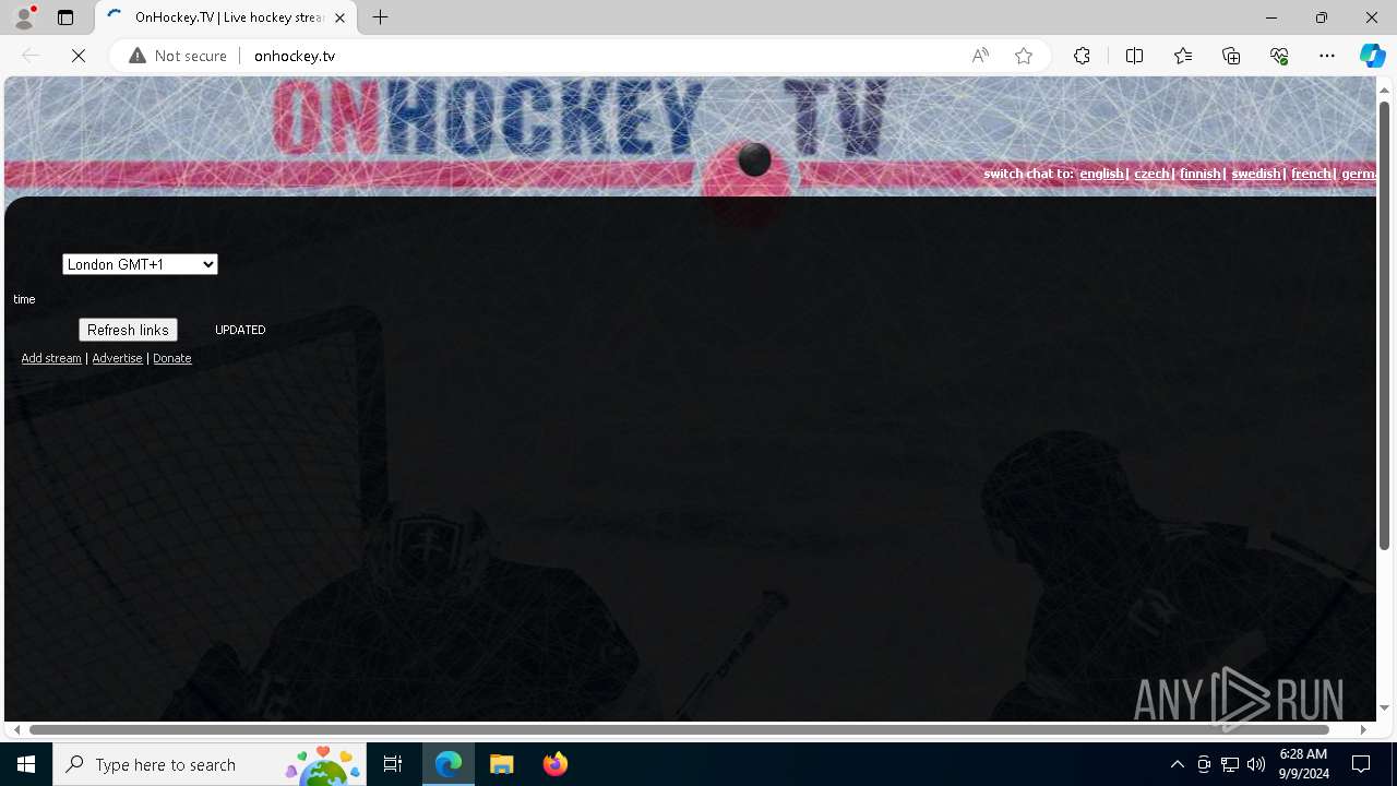 Malware analysis onhockey.tv Malicious activity | ANY.RUN - Malware ...