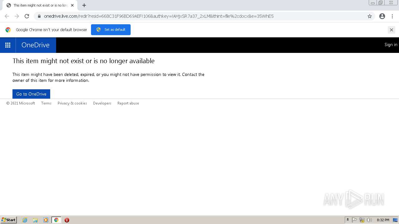 Malware analysis https://1drv.ms/w/s!Au-a1mv5MYxmanjxSR7a37_2xLM?e=35WhE5 Malicious activity ...