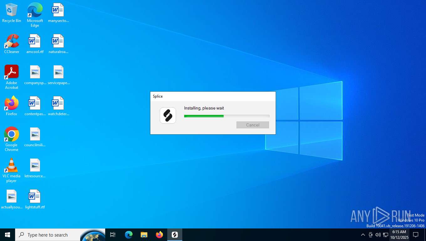 Malware analysis splice.exe Malicious activity | ANY.RUN - Malware ...