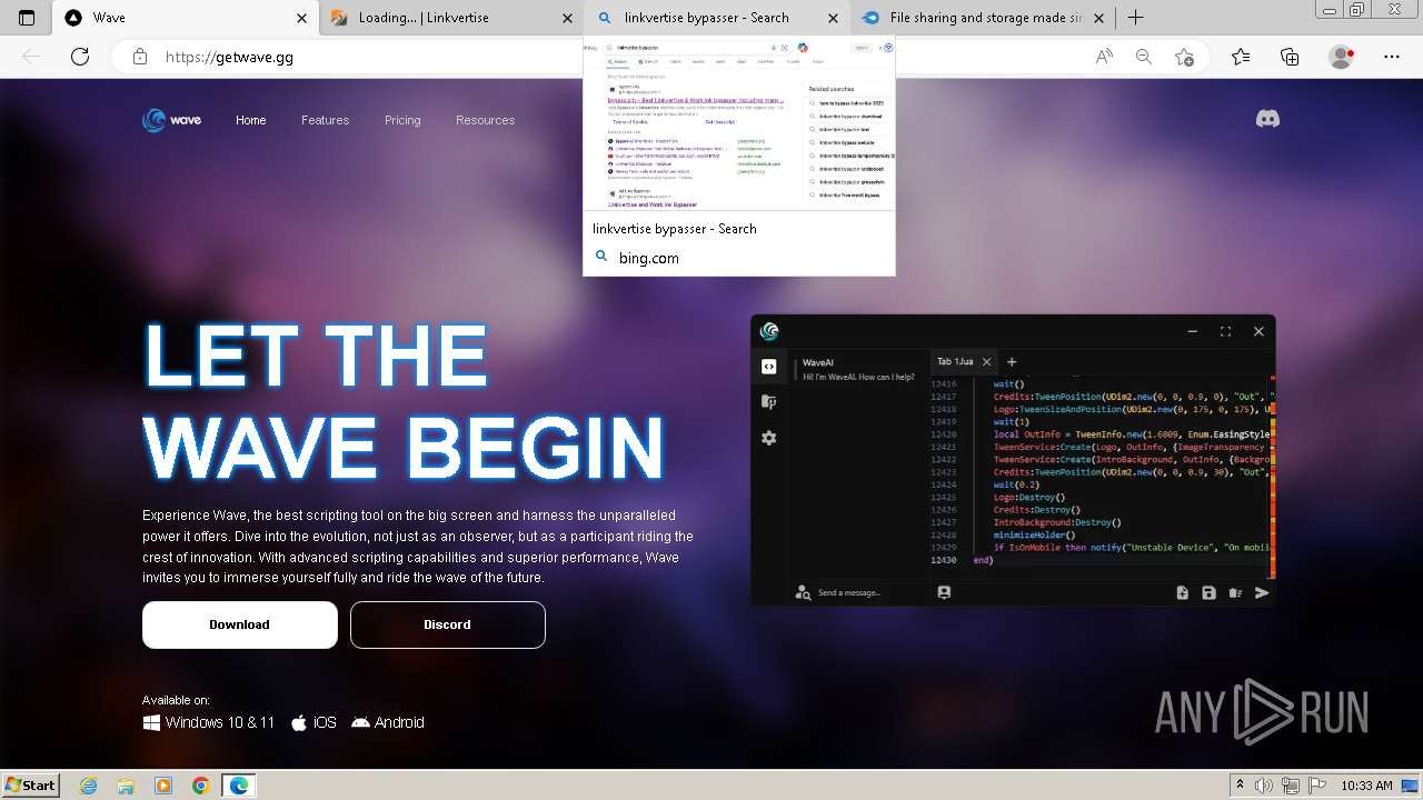 Malware analysis https://getwave.gg/ Malicious activity | ANY.RUN - Malware Sandbox Online