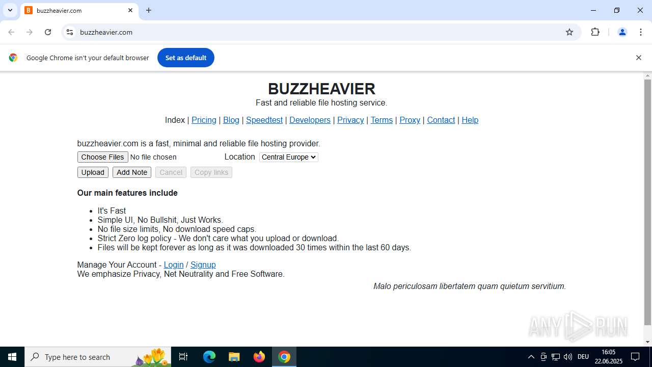 Malware analysis buzzheavier.com Malicious activity | ANY.RUN - Malware Sandbox Online