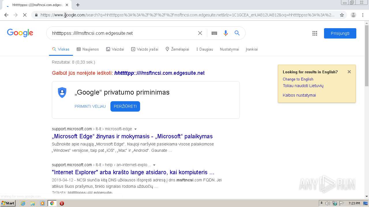 Malware analysis http://msftncsi.com.edgesuite.net No threats detected | ANY.RUN - Malware ...