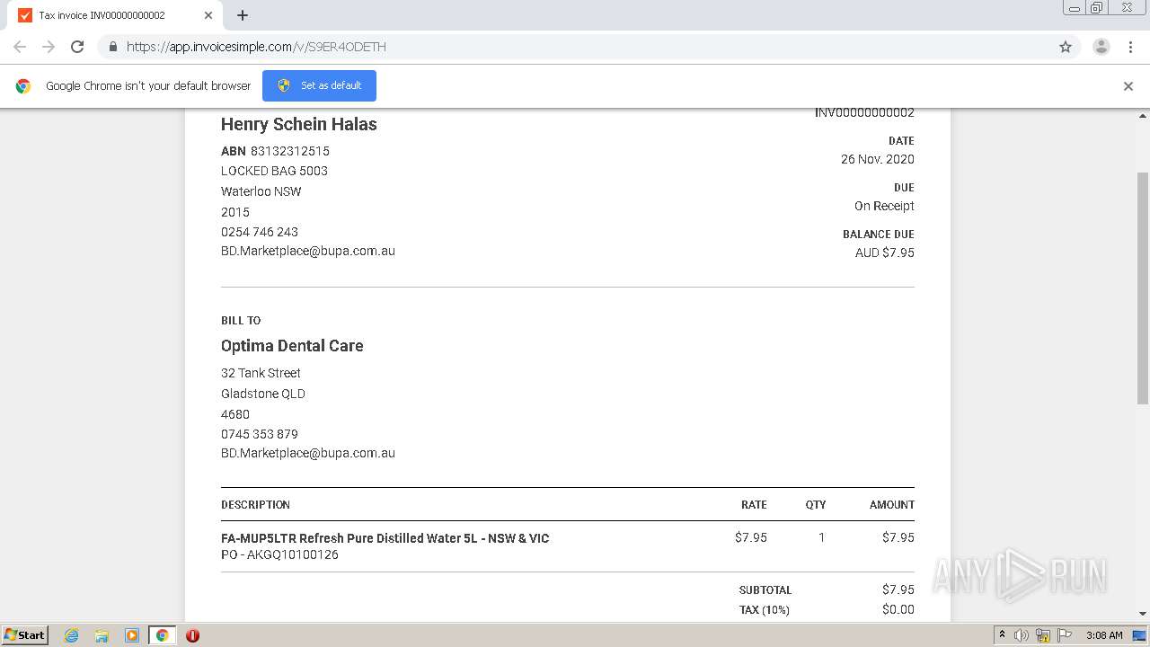 Malware Analysis Https: Doc.getinvoicesimple.com V A45zlpq