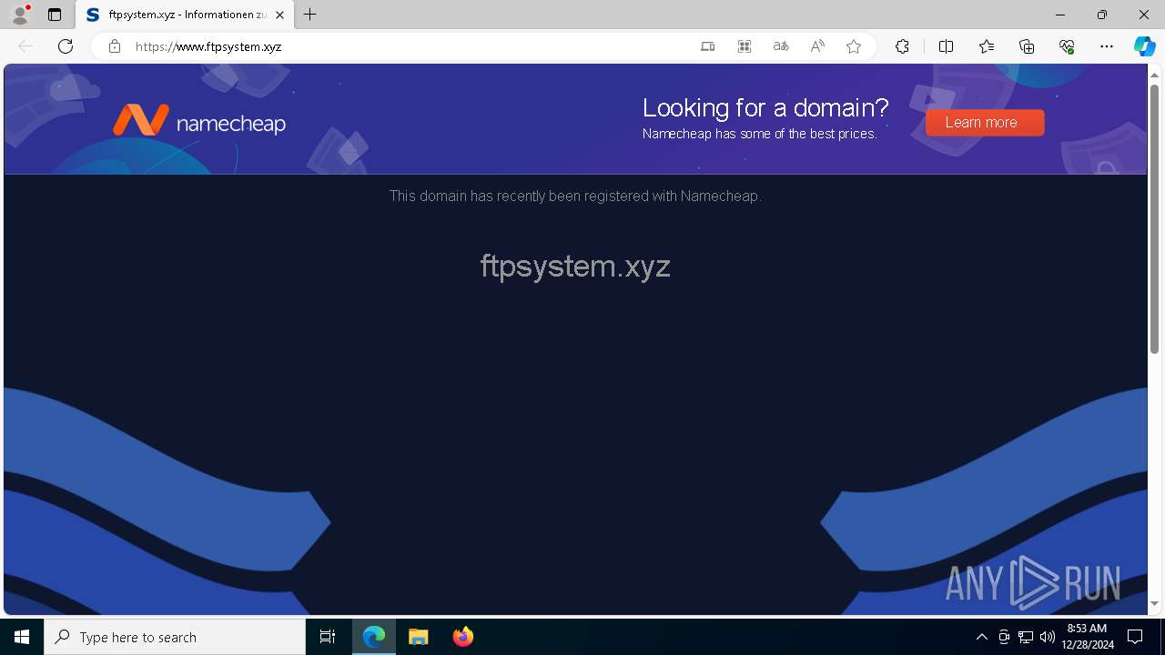 Analysis ftpsystem.xyz Malicious activity - Interactive analysis ANY.RUN