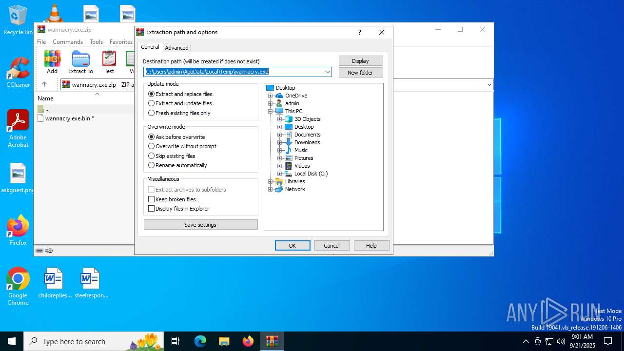 Malware analysis wannacry.exe.zip Malicious activity | ANY.RUN ...