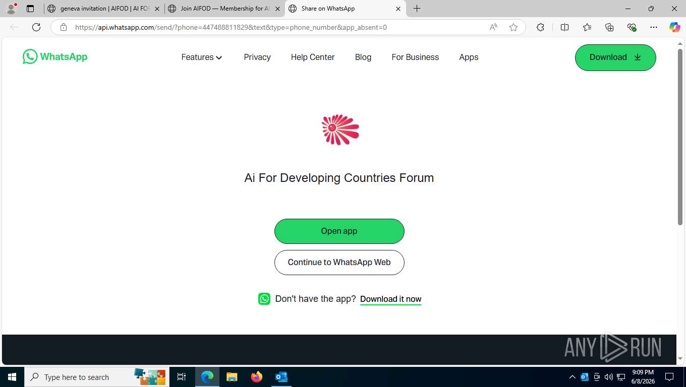Malware analysis Invitation Kaylie Yee.eml Suspicious activity | ANY ...