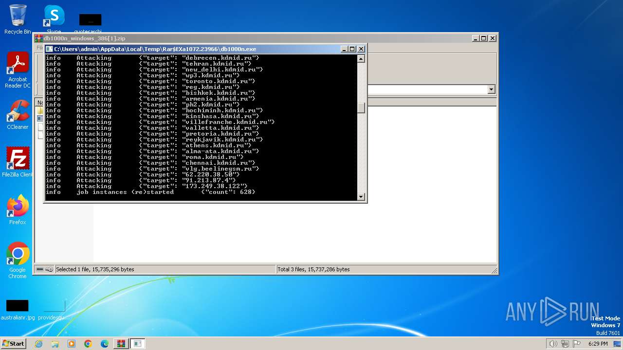Analysis db1000n_windows_386[1].zip (MD5: CAB4FC0618EAE1BCE9DFB16DF7C68103) Malicious activity ...