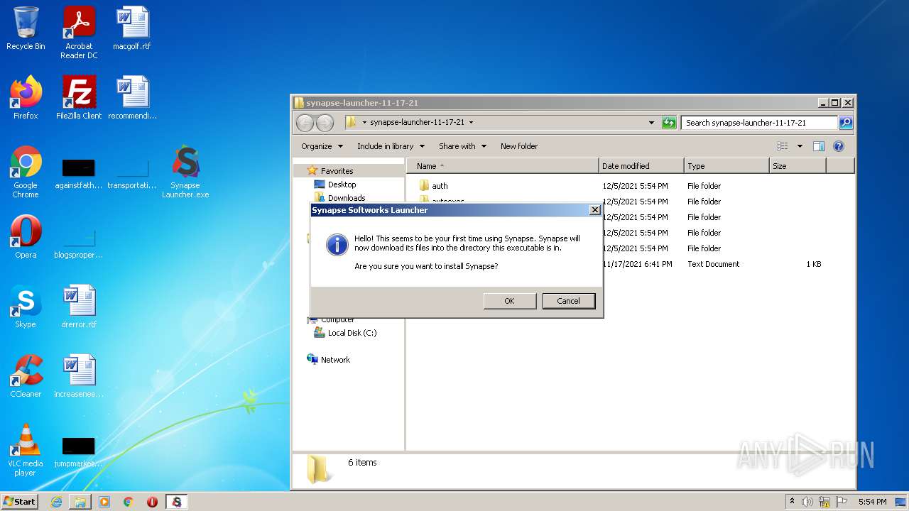 Malware analysis synapse-launcher-11-17-21.zip Malicious activity | ANY ...