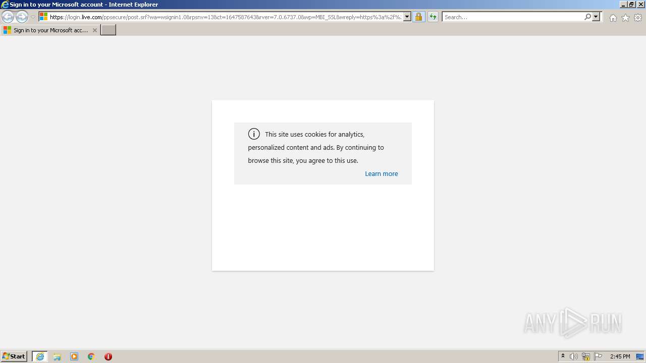 Malware analysis https://login.live.com/ppsecure/post.srf?wa=wsignin1.0 ...
