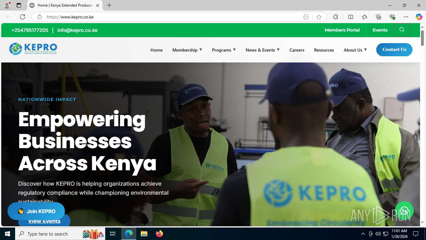 Malware analysis www.kepro.co.ke No threats detected | ANY.RUN ...
