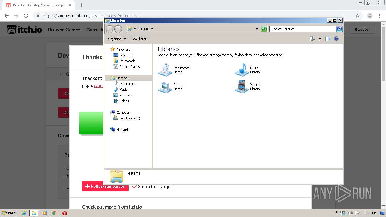 Malware analysis https://samperson.itch.io/desktop-goose Malicious ...