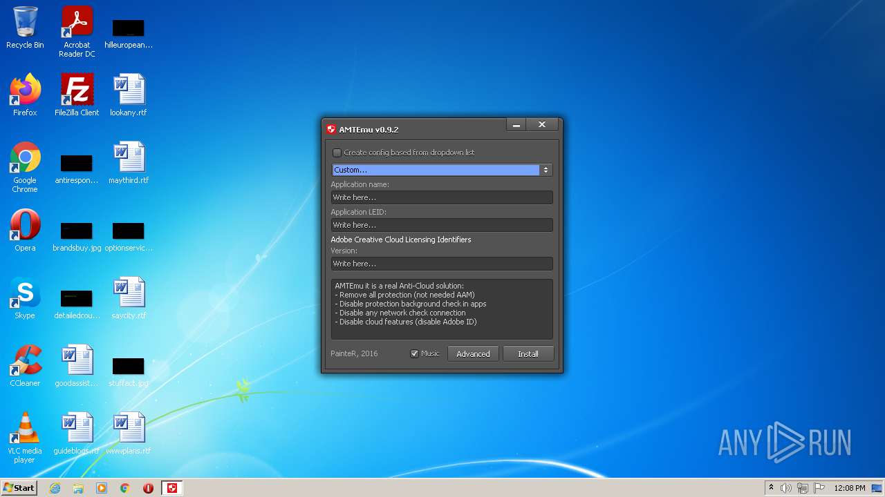 Malware analysis amtemu.v0.9.2-painter.exe Malicious activity | ANY.RUN ...