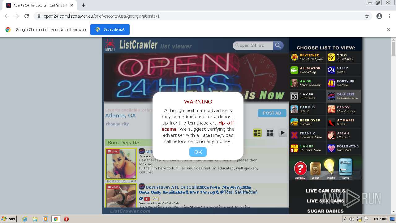 Malware analysis https://open24.com.listcrawler.eu/brief/escorts/usa ...