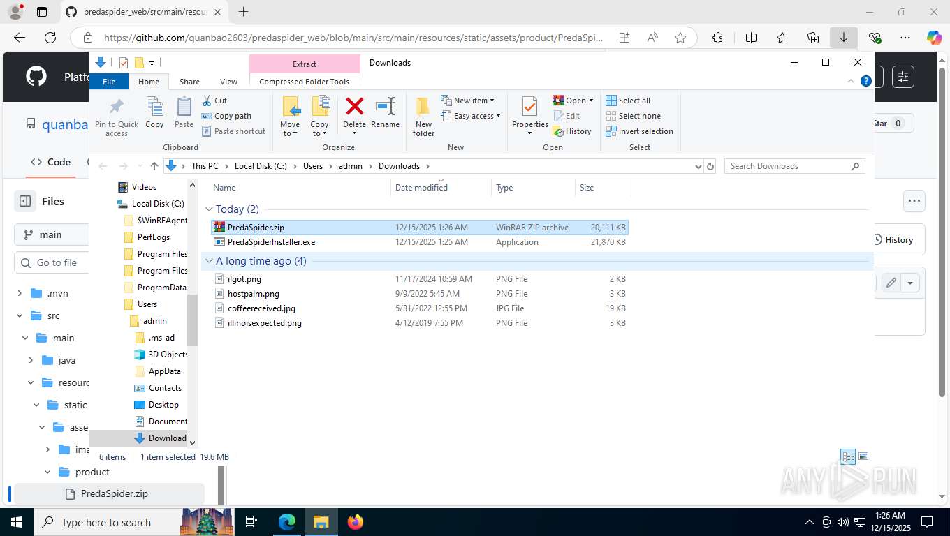 Malware analysis https://github.com/quanbao2603/predaspider_web/blob/main/src/main/resources ...