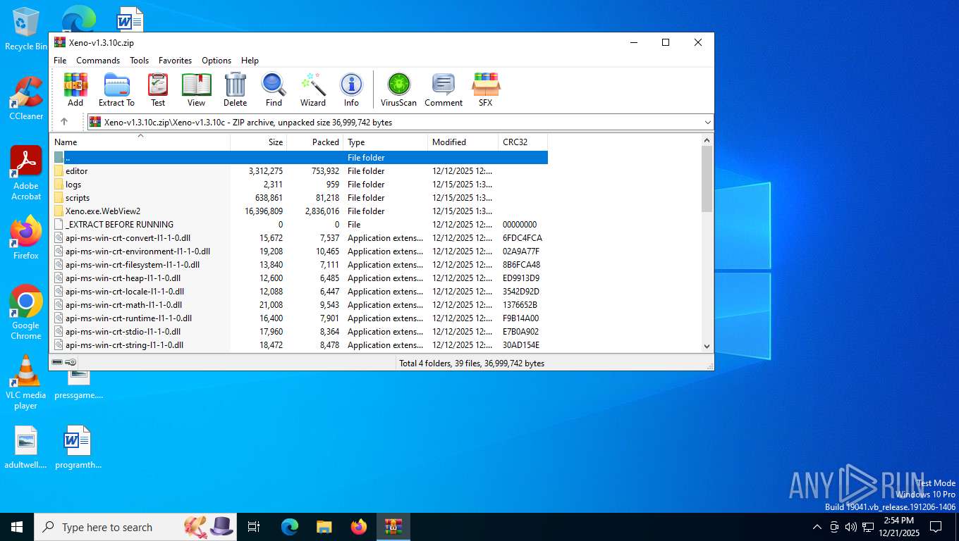 Malware analysis Xeno-v1.3.10c.zip Malicious activity | ANY.RUN ...