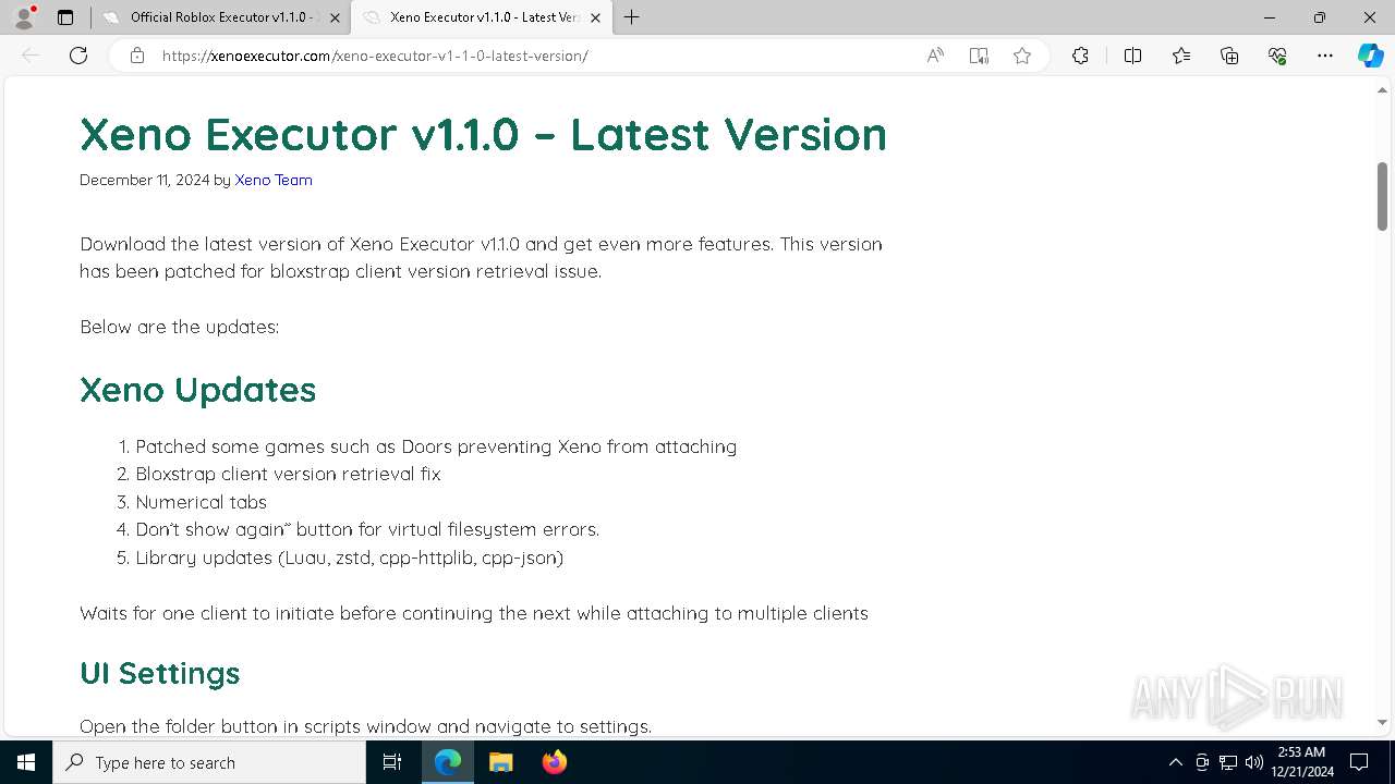 Malware Analysis Https: Xenoexecutor.com Malicious Activity