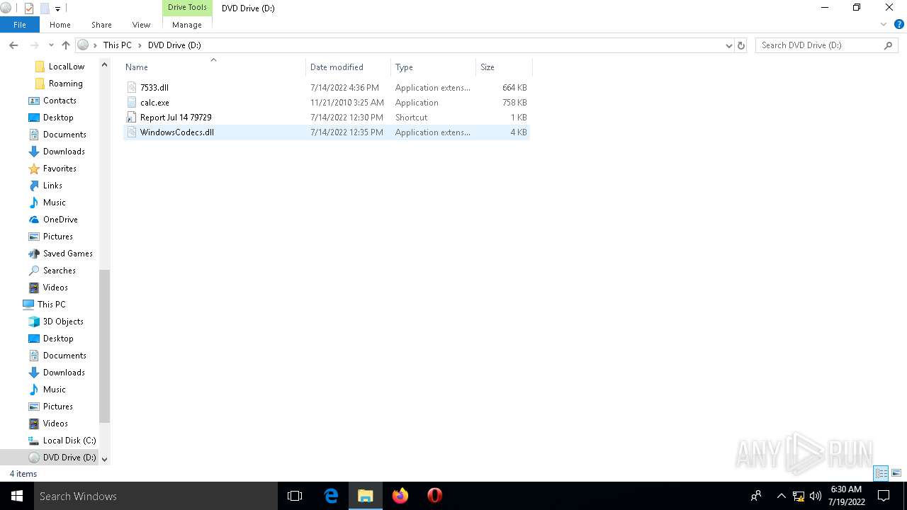 Analysis Report Jul 14 79729.iso (MD5: C926806F31643EC8D46159AD4FEB9FCD ...
