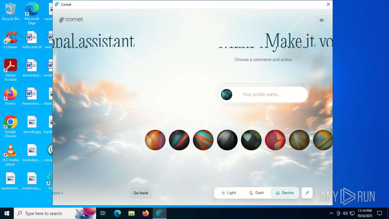 Malware analysis comet_installer_latest.exe Malicious activity | ANY ...