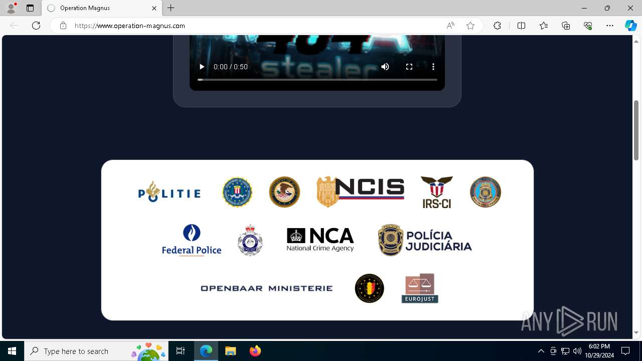 Analysis https://www.operation-magnus.com/ Malicious activity - Interactive analysis ANY.RUN