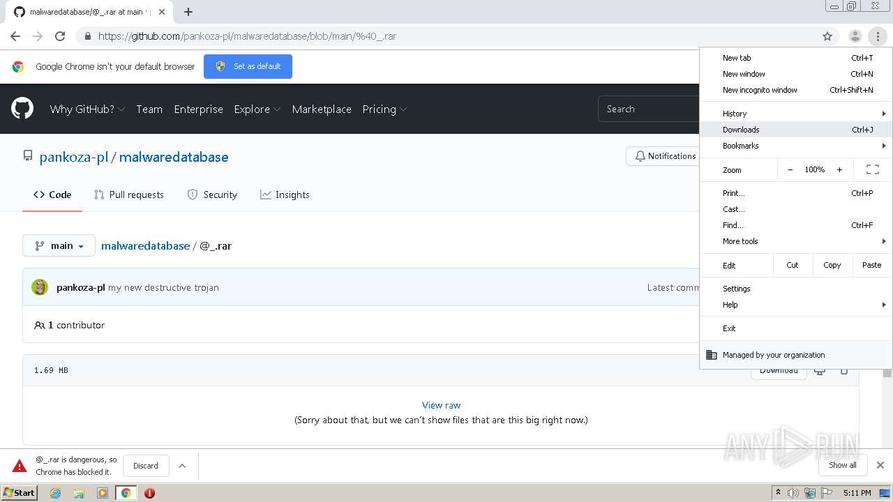 Malware analysis https://github.com/pankoza-pl/malwaredatabase Malicious activity | ANY.RUN ...
