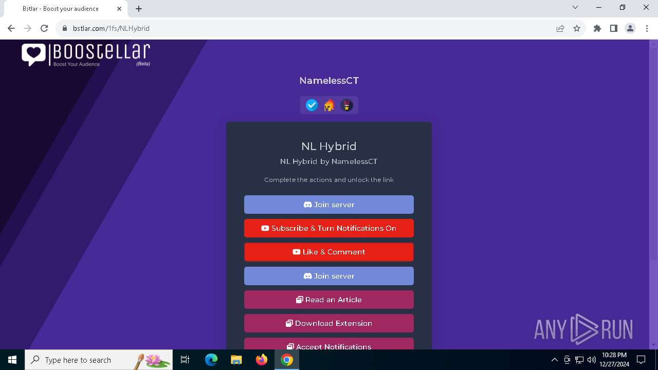 Malware analysis https://bstlar.com/1fs/NLHybrid Malicious activity ...